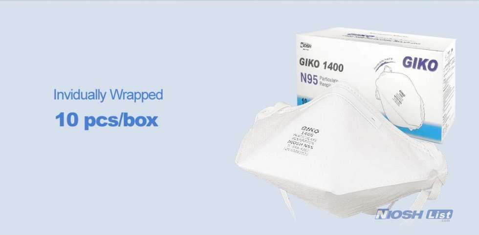 FDA Cleared GIKO 1400 Surgical Duckbill N95 Mask - NIOSH List